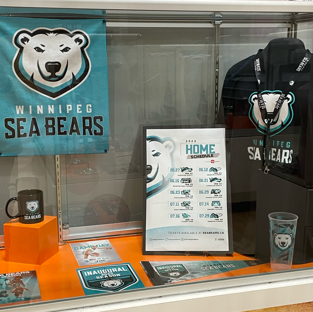 Winnipeg Sea Bears inaugural season display at Manitoba Basketball Hall ...